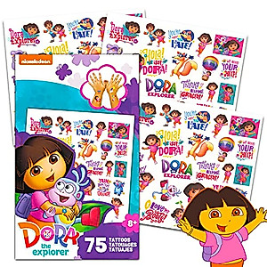 Dora Tattoos - 75 Assorted Dora Temporary Tattoos