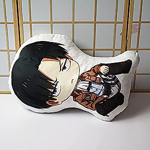 Lshpresx Levi Ackerman Cosplay Stuffed Pillow Cushion Doll Toy