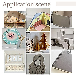 PH PandaHall 11.7 x 8.2” Book Board, 6pcs 79PT Rectangle Binders Board for Book Binding Book Cover Heavy Weight Brown Kraft Cardboard Paper Board for Scrapbooking Picture Frame Backing Invitations