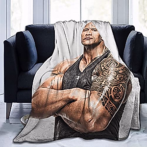 Throw Flannel Blanket for Dwayne Douglas Johnson Blanket for Home Decor for Men/Women 50in×40in
