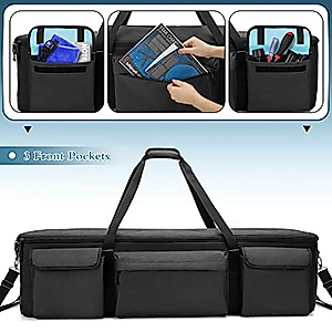 samdew Large Telescope Travel Bag, 40.8" Telescope Soft Case Bonus Accessory Bag & Dividers, Astronomical Telescope Carry Bag with Optical Tube & Tripod Buckles, Compatible with Celestron Telescope