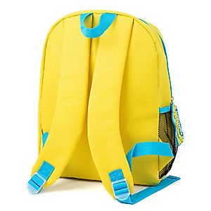 SpongeBob SquarePants Backpack Set Kids 4 Piece | Blue Yellow School Bag Patrick Lunch Box Gary Pencil Case Logo Water Bottle | TV Show Merchandise Gifts