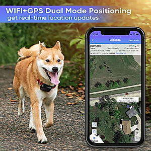4G LTE GPS Tracker for Dogs, WiFi+GPS Dual Mode Positioning Waterproof & Magnetic Charging, Unlimited Range