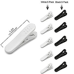 iMangoo 10 Pack Small Headphones Wire Clips to Keep Earphone/Microphone Cord in Place for Fitting Running Hiking Exercising Headset Cable Fixing Holder Headphone Mount Cable Clothing Clip White Black