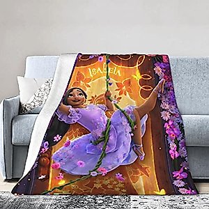 Encanto Blanket Lightweight Cozy Bed Blanket Soft Warm Throw Blanket for Sofa Couch Living Room Black 50inchx40inch