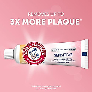 Arm & Hammer Sensitive Toothpaste, Refreshing Mint, Relieves Sensitivity, 4.5 Ounce (Pack of 12)