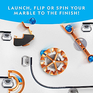 NATIONAL GEOGRAPHIC Magnetic Marble Run - 75-Piece STEM Building Set for Kids & Adults with Magnetic Track & Trick Pieces & Marbles for Building A Marble Maze, STEM Project (Amazon Exclusive)