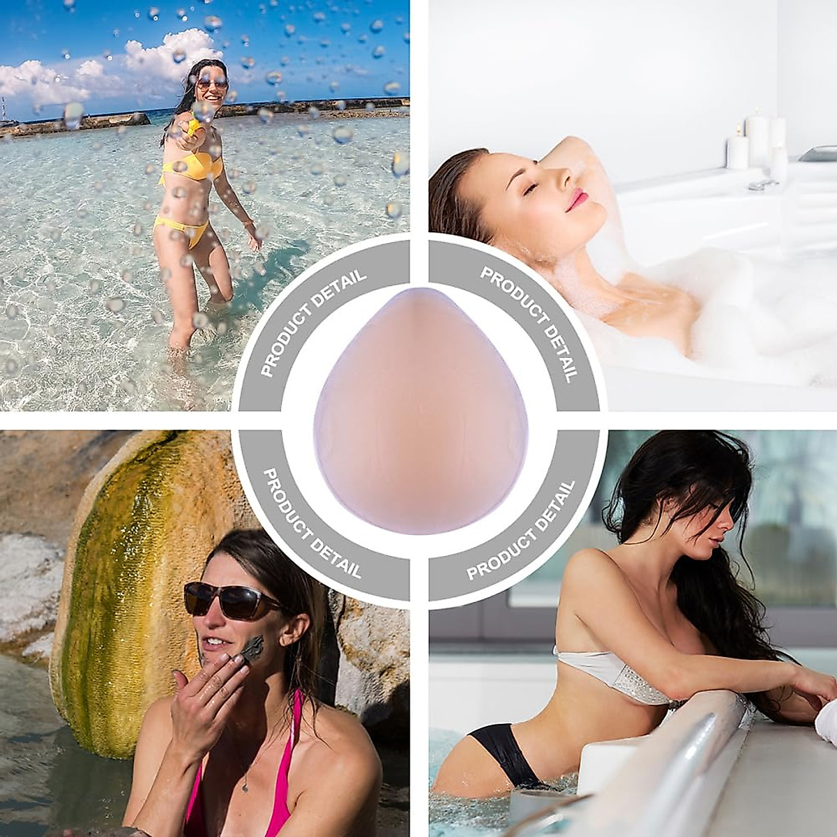 KESYOO 3Pcs Concealer Preventer Waterproof Private Silicone Pad Cover for Women Swimming Sticker Reusable Breast Underwear Pasties