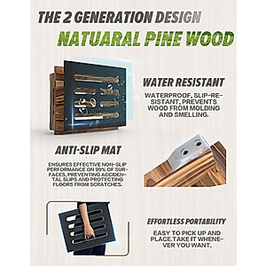 JOYOOSS Wooden Step Stool For Bed, Small Step Stool For Bed Steps For High Beds For Adults Wooden Step Stool For Adults, Step For Bed Wooden Foot Stool for Bathroom, Bedroom, Kitchen & Bedside Support