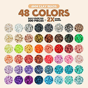 Pizooro Clay Beads 3 Boxes Bracelet Making Kit, 10500pcs Beads for Jewelry Making, Round Letter Beads with Charm and Elastic Strings, Friendship Bracelets Holiday Gifts for Girls Adults