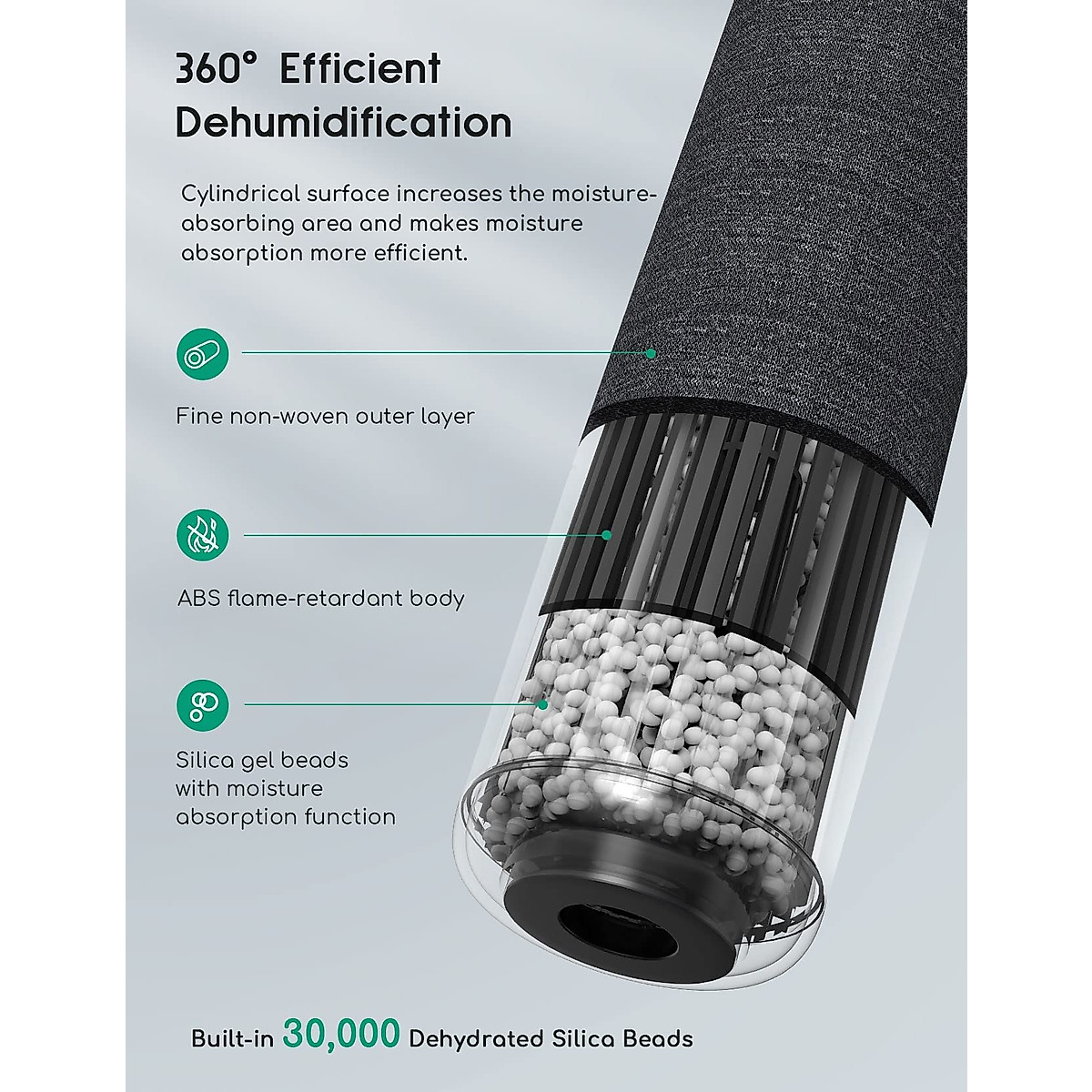 Gun Safe Dehumidifier Afloia Mini Dehumidifier Stick with Heating Base, TOPZ 1+2&T