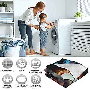 CaomeiWu Custom Soccer Blanket, 40"x50" Flannel Cool Soccers Sports Themed Throw, Soft Nap Throw Blanket for Home Boys Girls Women Men Soccer Lovers Gifts