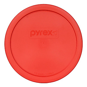 Pyrex (1) 325-PC Blue 2.5 Quart (1)323-PC Red 1.5 Quart (1) 322-PC Blue 1 Quart Mixing Bowl Lids Made in the USA