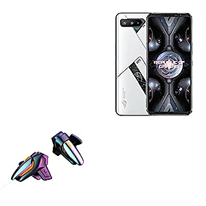 BoxWave Gaming Gear Compatible with ASUS ROG Phone 5 Ultimate (Gaming Gear by BoxWave) - Touchscreen QuickTrigger, Trigger Buttons Quick Gaming Mobile FPS for ASUS ROG Phone 5 Ultimate - Jet Black