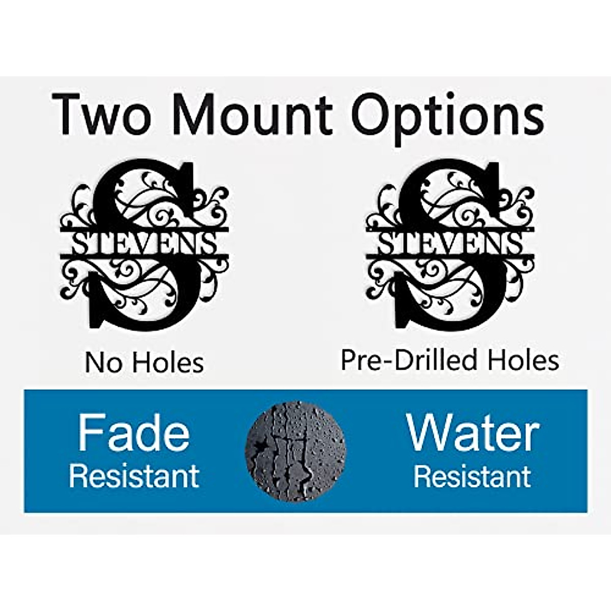 Personalized Family Name Sign, Personalized Metal Sign, Custom Metal Sign, Monogram Wall Decor, Personalized Last Name Sign, Split Letter Monogram Sign，housewarming gifts for new house