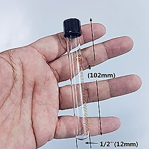 Aquarium Test Glass Tube (6-Pack | 5-ml | 4 x1/2 inch) for Fresh & Salt Water Aquarium Lab Test