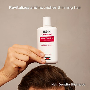 ISDIN Lambdapil Hair Loss Shampoo, Revitalizes and Nourishes Thinning Hair for Fuller Thicker Hair, 6.7 Fl Oz