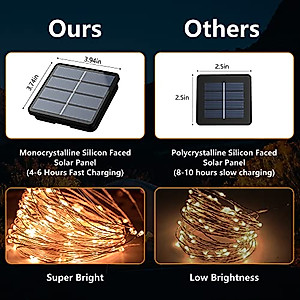 2-Pack 200 LED Solar Fairy Lights Outdoor, Upgraded Oversize Lamp Beads & Super Bright Solar String Lights Outoor, 8 Modes Solar Lights for Garden Patio Decorations