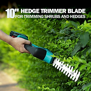 HUOEREN Hedge Trimmer Cordless for Makita 18V Battery Electric Bush Trimmer - Grass Shear and Hedge Trimmer in One (Battery and Charger Not Included)