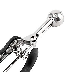 Extra Small Cookie Scoop 1 tsp, Professional Stainless Steel Mini Ice Cream Scoop 25 mm, Melon Baller Scoop Good Soft Grips, Quick Trigger Release