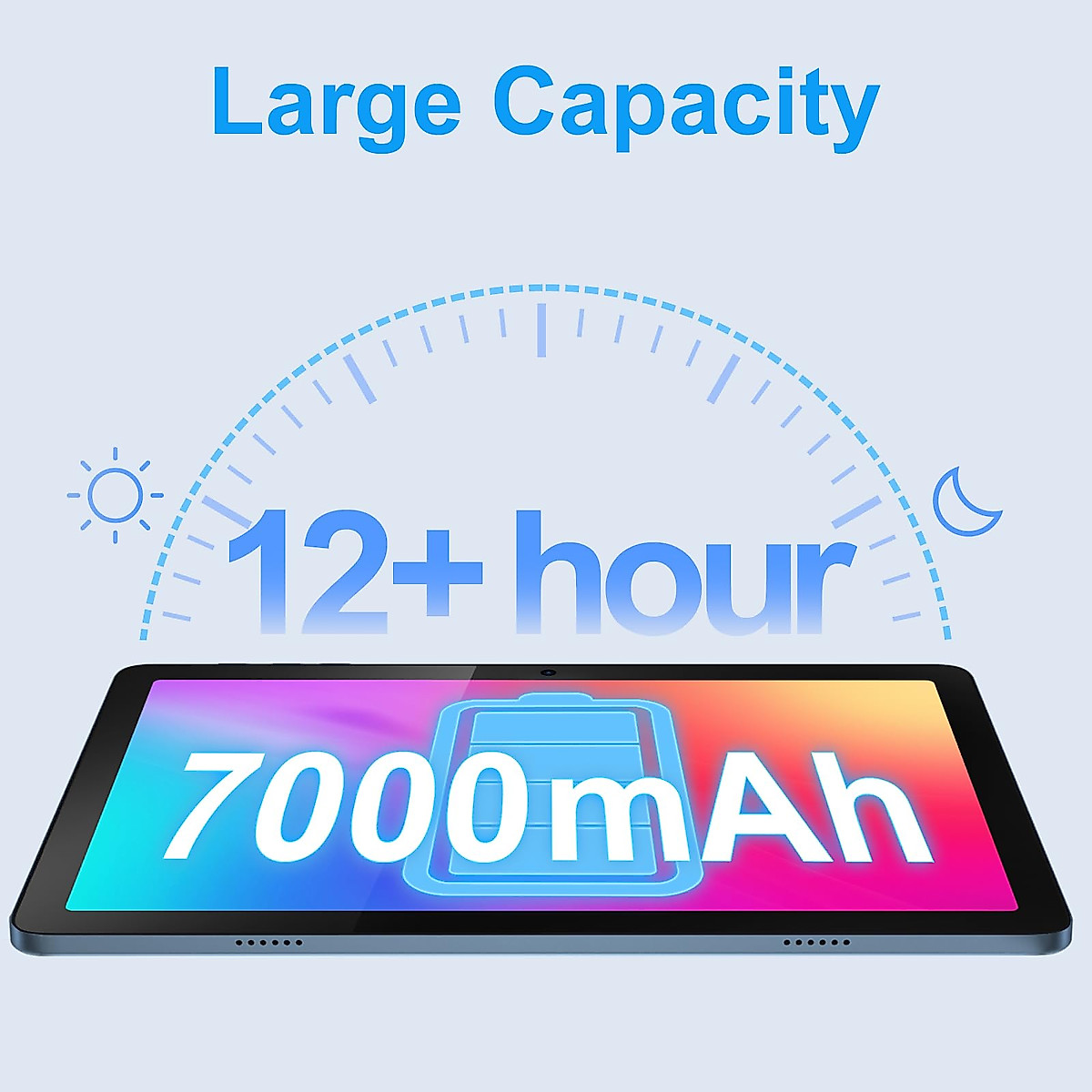 Tibuta Android Tablet 10 Inch, Octa-Core Android 12 Tablet with 7000mAh Battery (Max 14-Hour), 4GB+64GB ROM Gaming Tablets, 10.1 in HD Large Screen Tablet Build in 5+8MP Camera/WiFi/GPS/BT