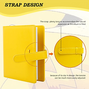 Ruibytree 256 Pockets Mini Photo Album - Fits for Fujifilm Instax Mini 12 Mini 11 Mini 9 Mini 8 Mini 40, Polaroid Snap PIC-300, Kodak Mini 3-Inch Film(Yellow)