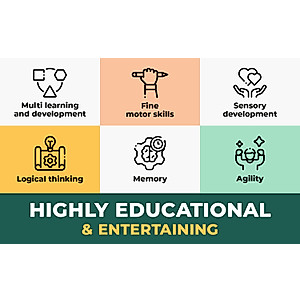 Timo Toys Incredibly Educational Busy Cube, Activity Cube, Wooden Sensory Toys, Busy Board, Toddler Toys, Baby Toys, Montessori Toys for 1 Year Old and Up, Baby Girl Gifts Boy (Coral)