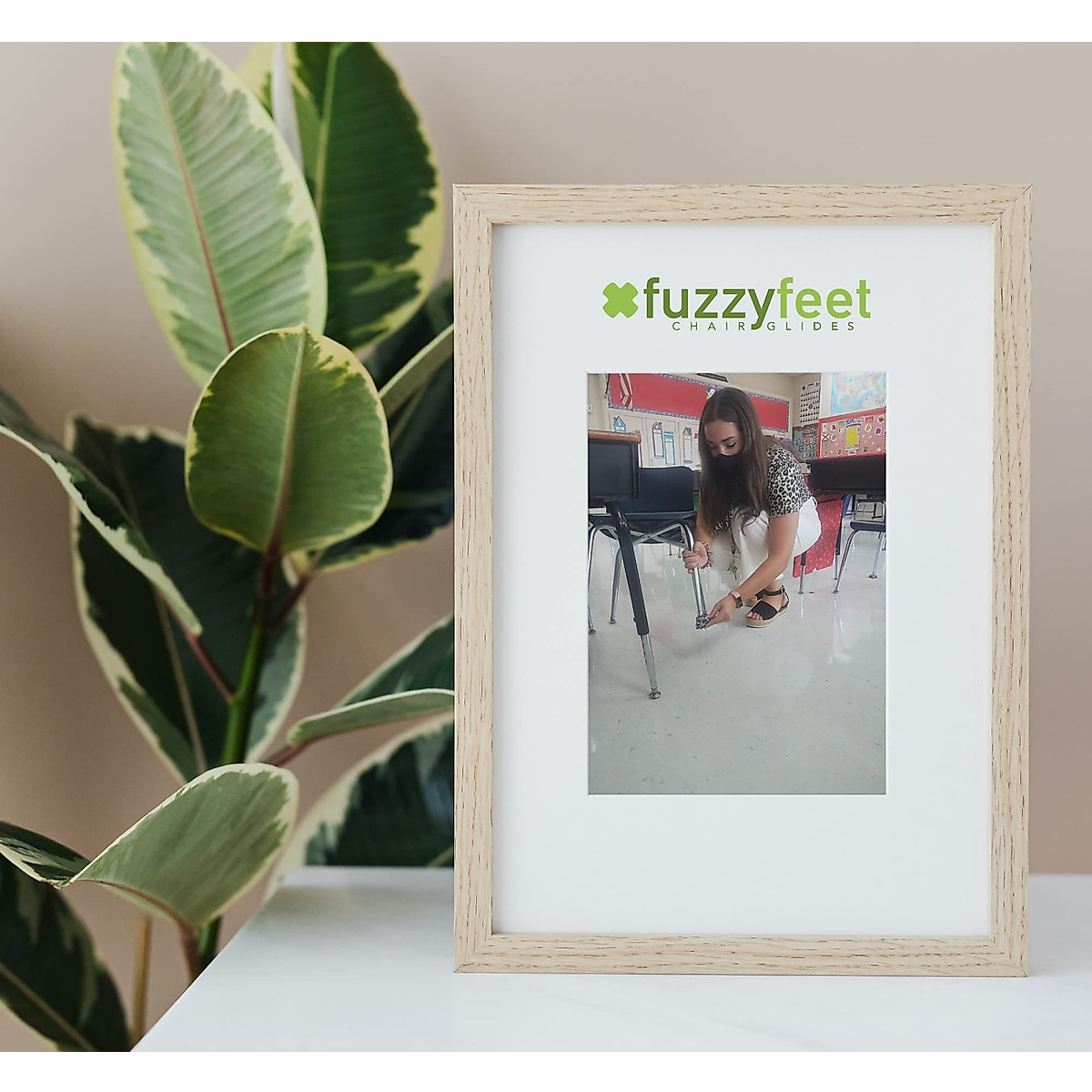 Fuzzy Feet Chair Glide [100 Count] Made in The USA | Noise Cancelling Long Lasting Floor Protection | Heavy Duty Breathable Latex-Free Anti-Rust Design | Easy to Apply Teacher Classroom Supplies