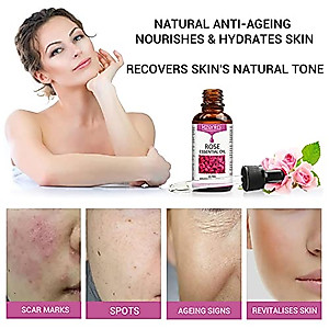 Rose Essential Oil, Face Rose Oil, Moisturizer Rose Oil, Anti Ageing & Anti Wrinkle Serum, Rose oil for Face, Skin Care - 30ml
