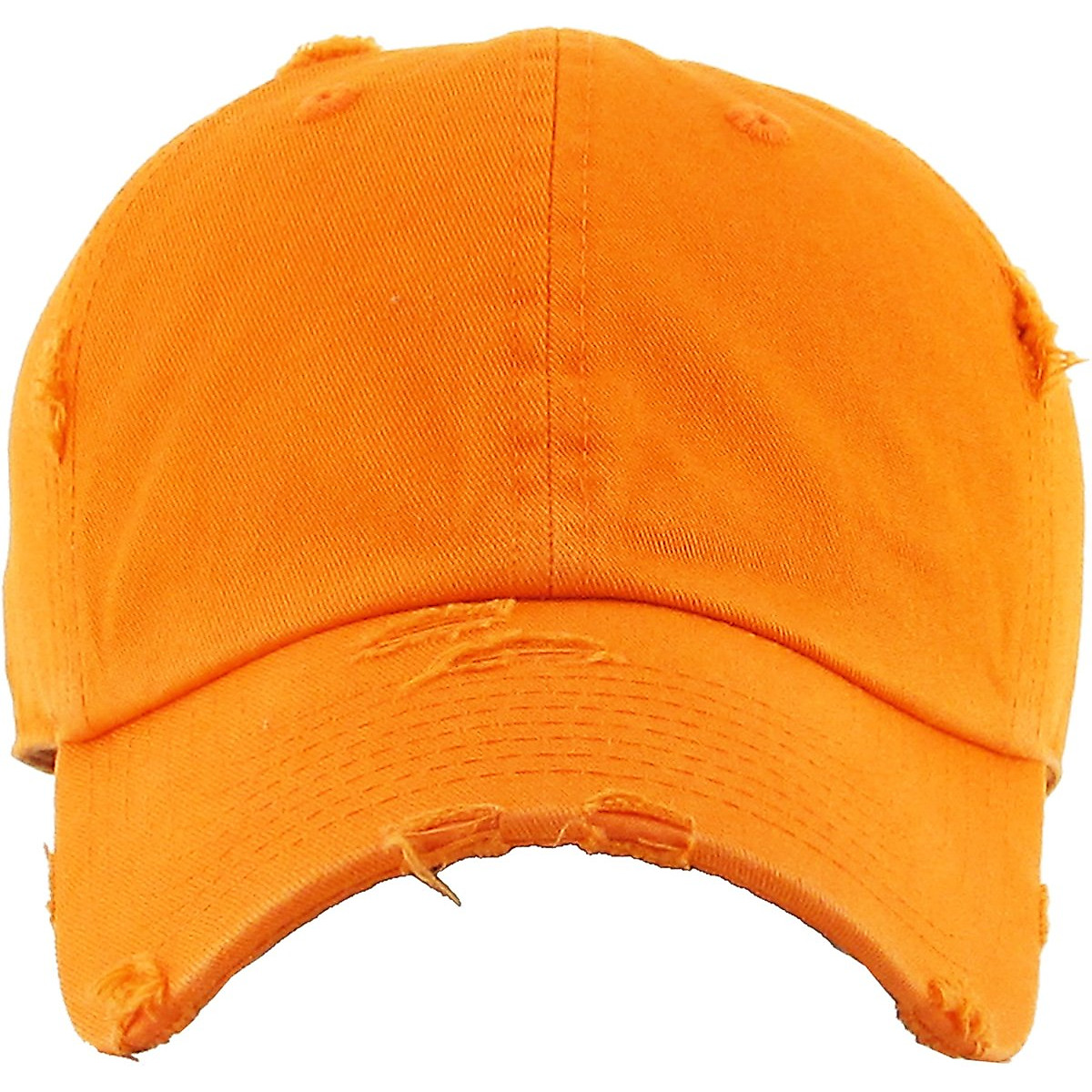 KBETHOS KBE-VINTAGE ORG Vintage Washed Cotton Baseball Cap, Orange