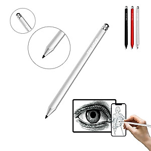 Tek Styz Pro Stylus Capacitive Pen Upgraded Works for Plantronics BackBeat FIT 2100 with Custom High Precision Touch Full Size 3 Pack! (Black Silver RED)