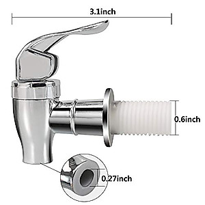 MUGLIO Replacement Spigot for Beverage Dispenser Carafes Push Style Spigots Replacement Lever Pour Spouts for Beverage Dispenser (2PCS)
