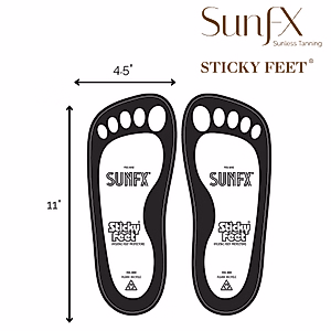 SunFX Disposable Sticky Feet Protectors (25-PAIRS) Spray Tan Feet Protector Pads for Sunless Airbrush Tanning