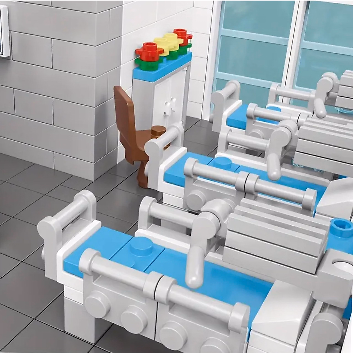 General Jim's Modular Building Blocks City Emergency Hospital Set Expert Creator - Great Gift for MOC Builders- Compatible with Lego City Sets