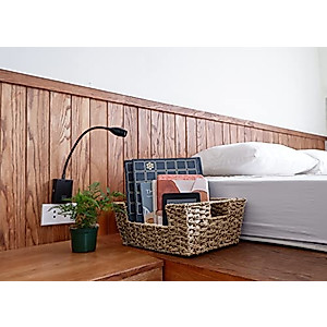 Seagrass Wicker Storage Baskets with Handles 13.8” x 11” x 5.5”, 2-Pack, Large Storage Baskets for Shelf Organizing, Rectangular Pantry Organizer Basket Bins, Chi An Home Woven Baskets for Storage…