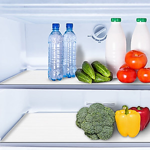 Shelf Liners for Kitchen Cabinets, 11 Inch x 20 FT, Plastic Shelf Liner, Non Adhesive Kitchen Drawer Cabinet Liner for Wire Shelves/Fridge/Drawer/Dresser (White, 11 inches x20 Feet)