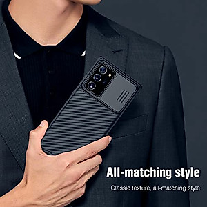 Nillkin Samsung Galaxy Note 20 Ultra Case, Slim Note 20 Ultra Protective Case with Slide Camera Cover Hard PC and TPU Ultra Thin Anti-Scratch Phone Case for Galaxy Note 20 Ultra 5g 6.9'' Black