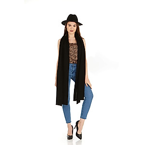 Manio Cashmere 100% Cashmere Knitted Wrap Pashmina Shawl Extra Large Scarf Stole for Women Travel