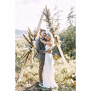 YSUCAU Champagne Rose Wrist Corsage Wristlet Band Bracelet and Men Boutonniere Set for Wedding, Artificial Flower Wrist Corsage Bracelets for Fall Wedding Homecoming Prom Suit Decorations