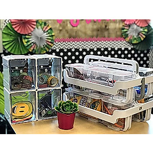 Deflecto Single Tilt Bins, 5.2" x 5.54" x 4.65", White, 4-Pieces (421103CR)