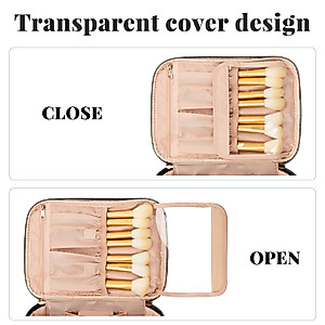 OCHEAL Makeup Bag, Large Travel Cosmetic Bags for Women Washable Make Up Bag Organizer Train Case -Large,Black