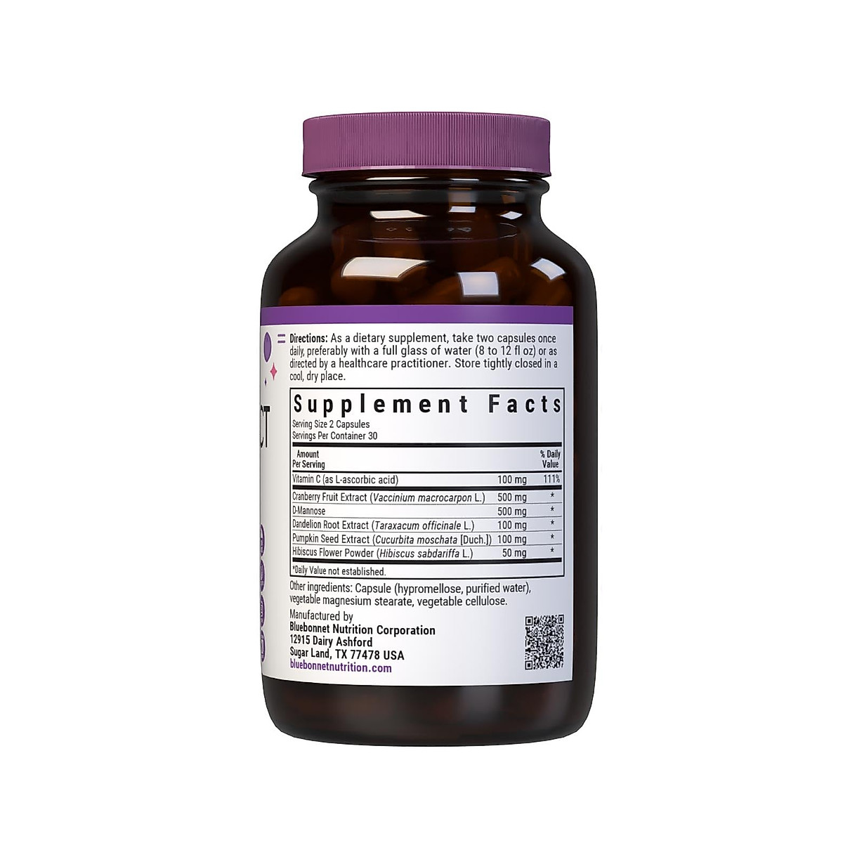 Bluebonnet Nutrition Urinary Tract Support, Cleanse & Flush*, Soy-Free, Gluten-Free, Kosher-Certified, Non-GMO, Dairy-Free, Vegan, 60 Vegetable Capsules, 30 Servings