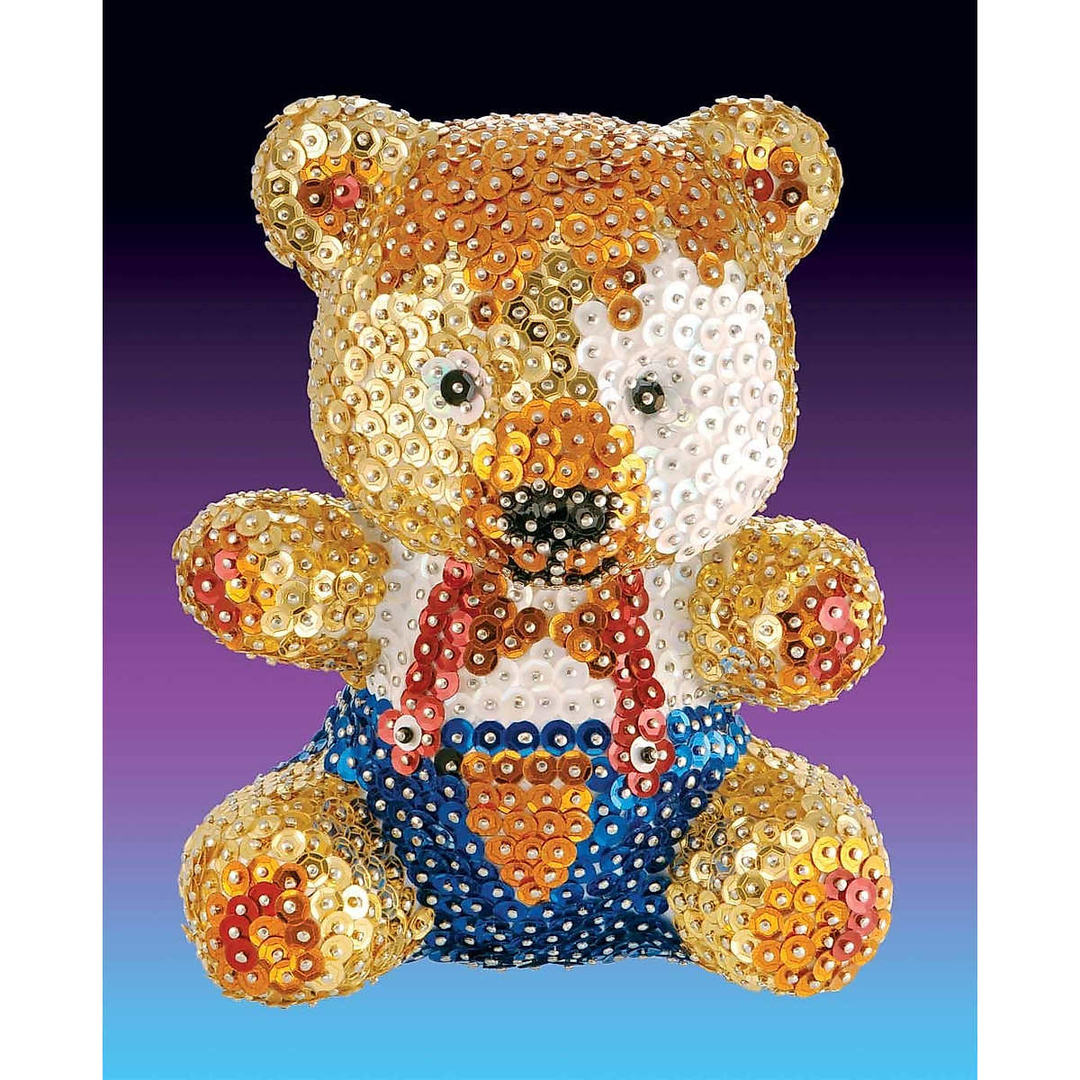 Sequin Art 3D, Teddy Bear, Sparkling Arts and Crafts 3D Kit