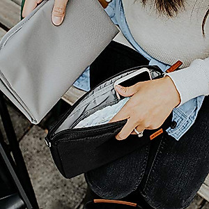 JJ Cole Bloomfield Modular Knapsack Diaper Bag, Ivory and Onyx