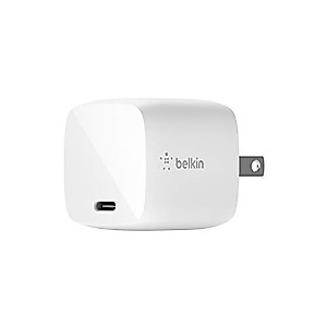 Belkin BoostCharge USB C 30W GaN Wall Charger - iPhone Charger w/ Power Delivery - iPhone Charger Fast Charging - USB C Charger Compatible with MacBook Pro, iPhone 14, iPhone 13, iPhone 12, iPad Pro