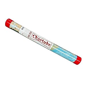 Waterproof Charts 25" Plastic Chart Tube, Dry Chart Storage