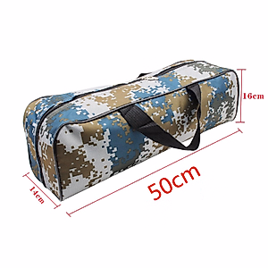 ISEMRO Portable Fishing Rod Bag Collapsible Fishing Bag Large Capacity Outdoor Nylon Carrying Case (50CM Length)