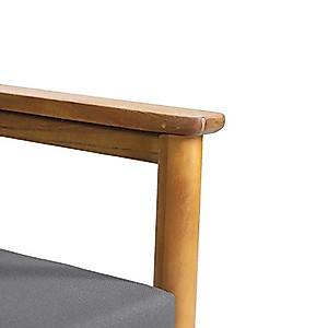 Christopher Knight Home Eudora Outdoor Acacia Wood Club Chair (Set of 2), Teak and Dark Gray