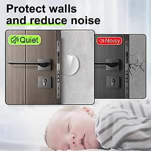 Fejoyta Door Stoppers Wall Protector, 8 PCS Silicone Door Knob Wall Protector with Strong Self-Adhesive Backing, Upgrade Reusable Cabinet Door Bumper - Ideal for Wall Protector and Noise Reduction