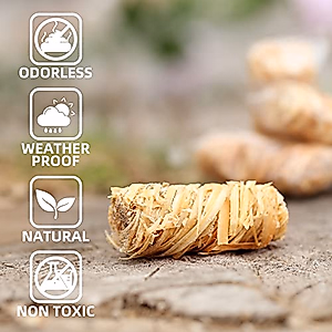 GSHWXD [20PCS] Fire Starters, Natural Fire Starters for Campfires, Charcoal Grill, BBQ, Pizza Oven, Chimney, Fireplace, Wood Pellet Stove, Fire Pit. All Weather & Odorless Firestarter.
